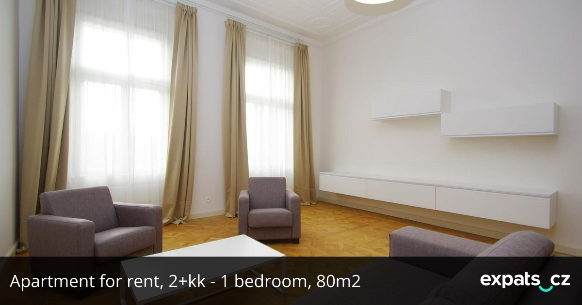 Apartment for rent, 2+kk - 1 bedroom, 80m2, in Prague, on Bolzanova street