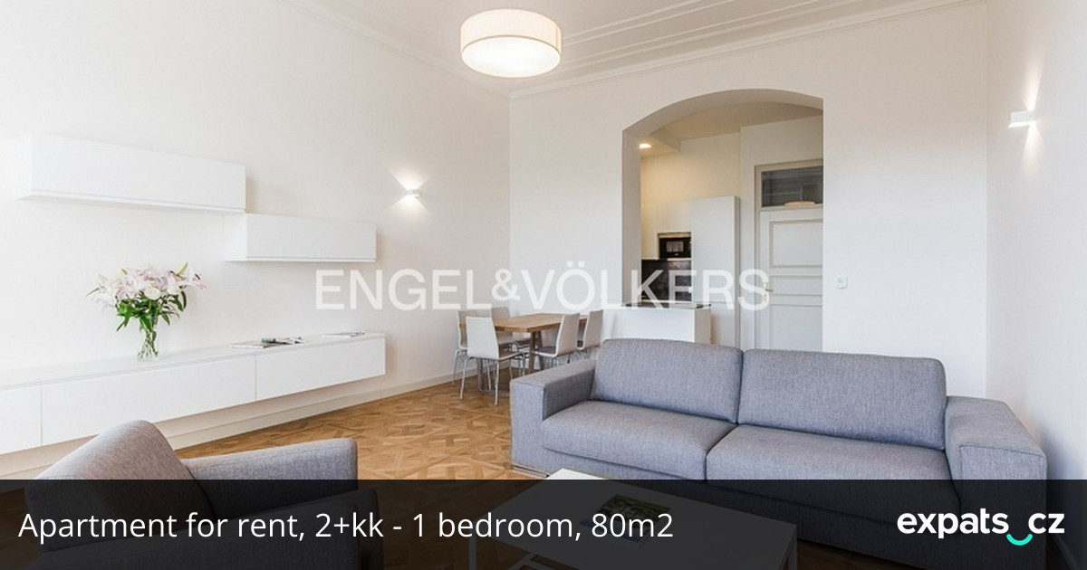 Apartment for rent, 2+kk - 1 bedroom, 80m2, in Prague, on Bolzanova street