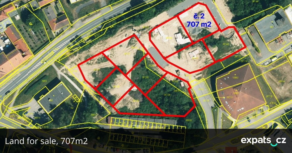 Building plot for sale, 707m2, in Plasy, on Stará cesta street