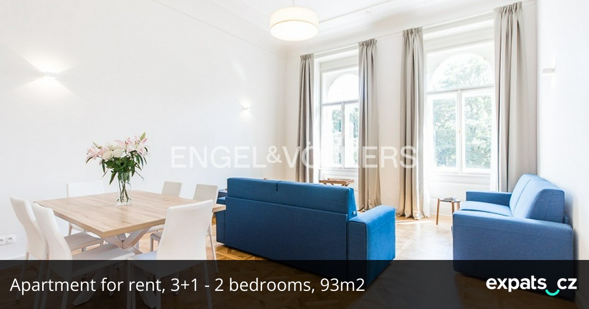 Apartment for rent, 3+1 - 2 bedrooms, 93m2, in Prague, on Bolzanova street