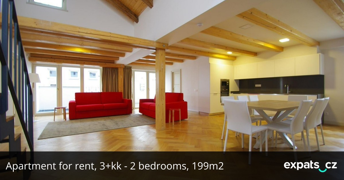 Apartment for rent, Atypical layout, 199m2, in Prague, on Bolzanova street