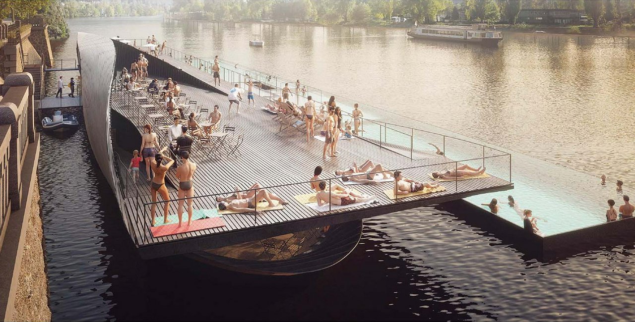 Prague mayor refloats the possibility of a floating pool on the Vltava ...