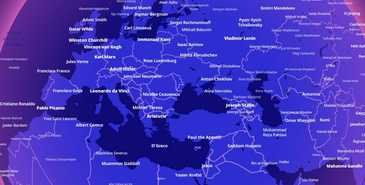 A new map reveals the most famous people born in Czechia - Prague ...