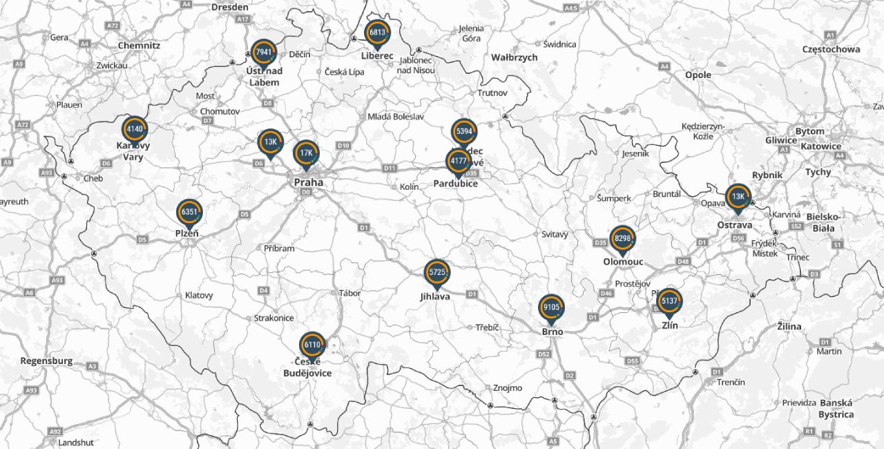 Interactive police map tracks crimes committed across the Czech ...